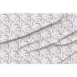 Spoonflower Fabric - Fruit Butterflies Pink White Christian Love Peace Butterfly Scripture Printed on Petal Signature Cotton Fabric by The Yard - Sewing Quilting Apparel Crafts Decor