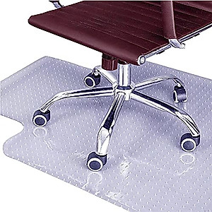 LUMDERIO Chair Mat for Computer Desk, Flat Without Curling, Office Carpeted Floor Mats for Low Pile Carpet 48 X 36 inches