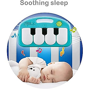 JODIYAAH Baby Gym 3-in-1 Activity Play Mat, Kick and Play Piano Gym with 5 Infant Learning Sensory Baby Toys, Musical Boy & Girl Gifts for Newborn Baby 0+ Months, Baby Play Gym Activity Mat