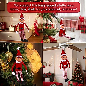 Christmas Elf Behaving Badly Plush Toy | Novelty Long Bendy Naughty Boy Christmas Elves Doll | 12 Inches