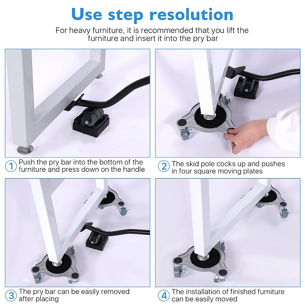 Furniture Movers with Wheels - Set of 9 Heavy Duty Furniture Lifter Tool with 1800 lbs Load Capacity, Easy Sliders Dolly for Moving Appliances, Sofa, Tables, Refrigerators, Cabinet, and Piano etc