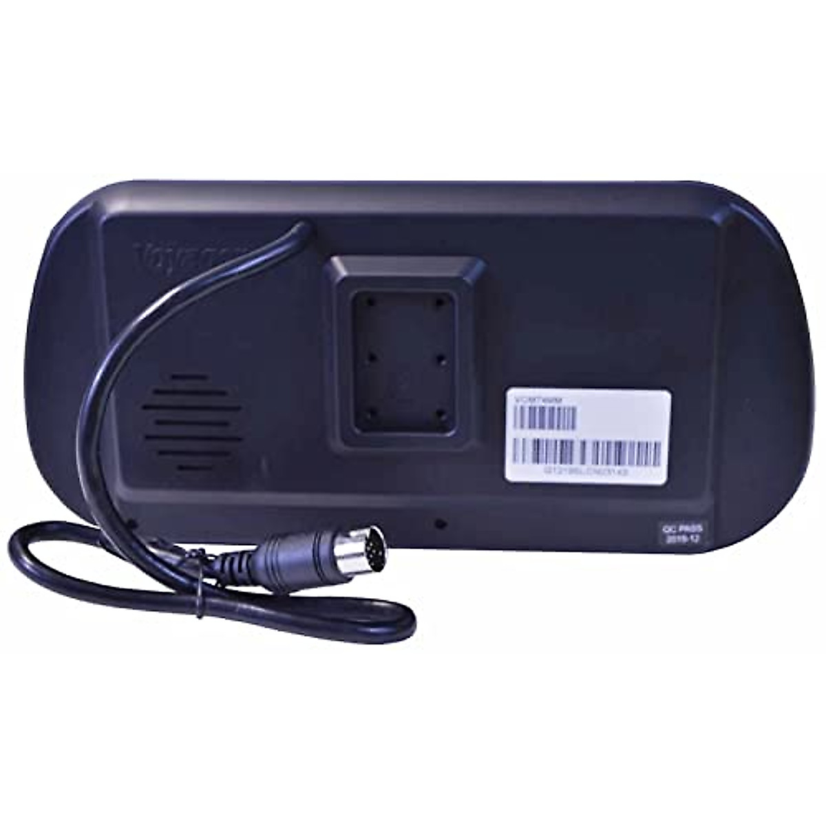 Voyager VOM74MM Rearview Mirror Monitor, 7inch TFT LCD Display w/ Highly-reflective Glass Surface Serving as When Back-Up Camera is not Active, 3 Inputs, Built-In Speaker (Renewed) Black