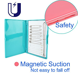DVECUE Megnetic Sewing Needle Case Knitting Pin Organizer Portable Stitching Pin Storage Box for Pin Holder 3Pieces