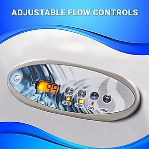 AquaLife Nautical 4-Person 24-Jet Acrylic Non-Lounger Hot Tub with Face-to Face Seating, Bluetooth Stereo, Insulated Cover