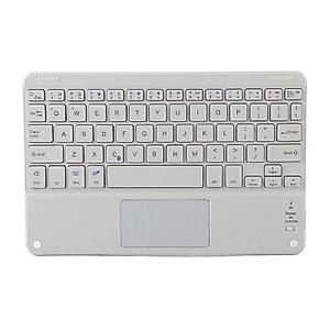 ASHATA Bluetooth Touchpad Keyboard,Portable Wireless Keyboard with Touchpad,9in Scissors Feet Design Ultra Slim Bluetooth Keyboard for Android/iOS/Windows