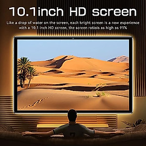 DAUZ FHD Tablet, 10.1 Inch Tablet 100-240V 5G WiFi 4G Network Supports Fast Charging 8GB RAM 256GB ROM for Android 12 for Reading (US Plug)