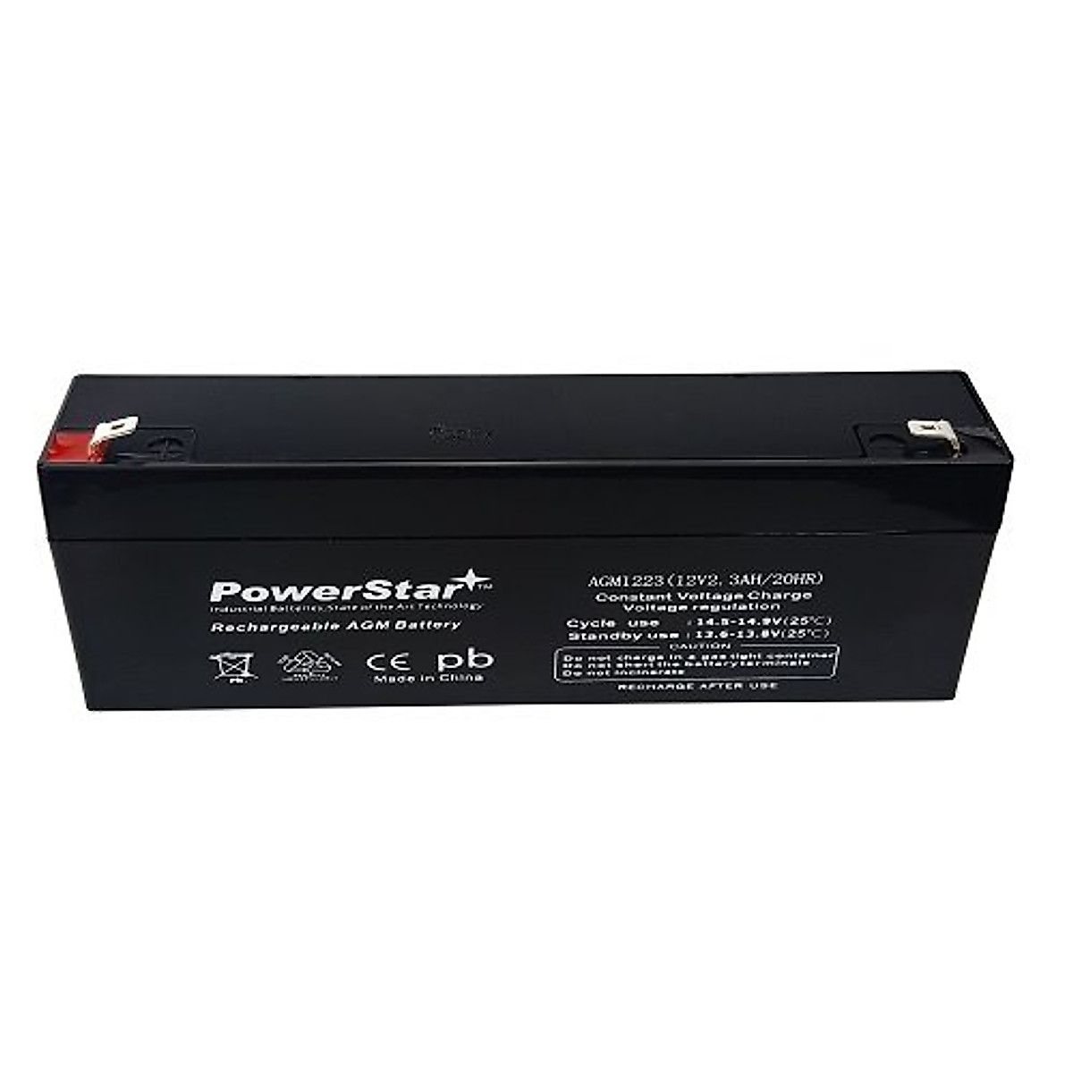 Replacement Battery for EnerSys NP2.3-12FR 12 Volt 2.3 Ah Fire Retardant