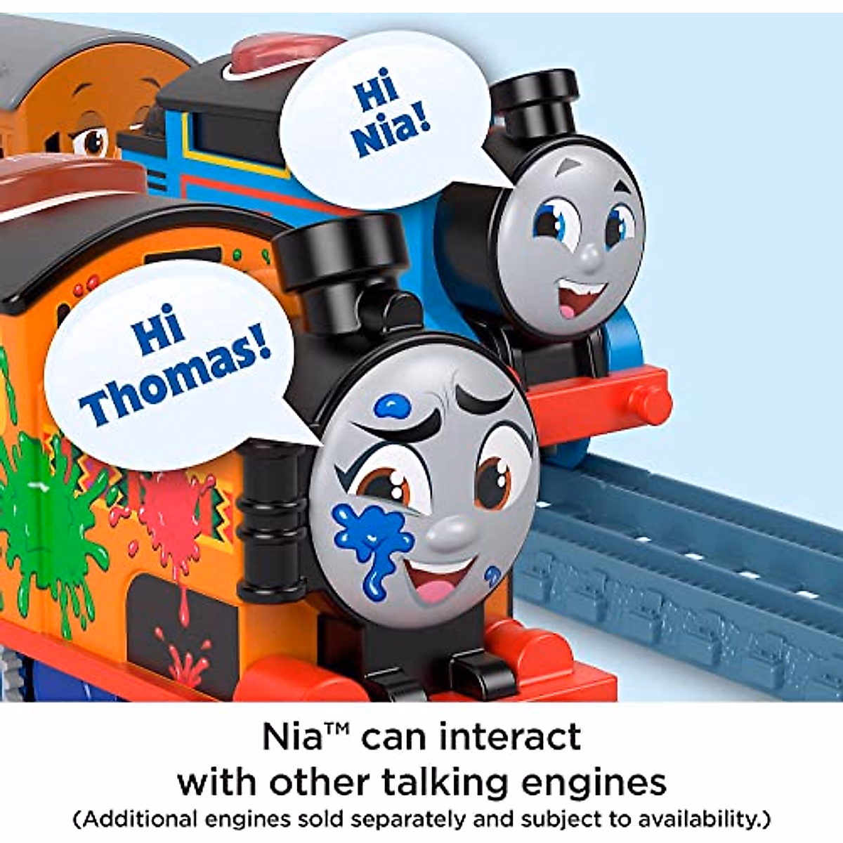 Thomas & Friends Motorized Toy Train Talking Nia Battery-Powered Engine with Character Phrases & Sounds for Ages 3+ Years