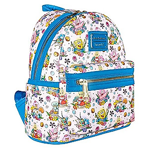 Loungefly Spongebob Tattoo AOP Mini Backpack Nickelodeon