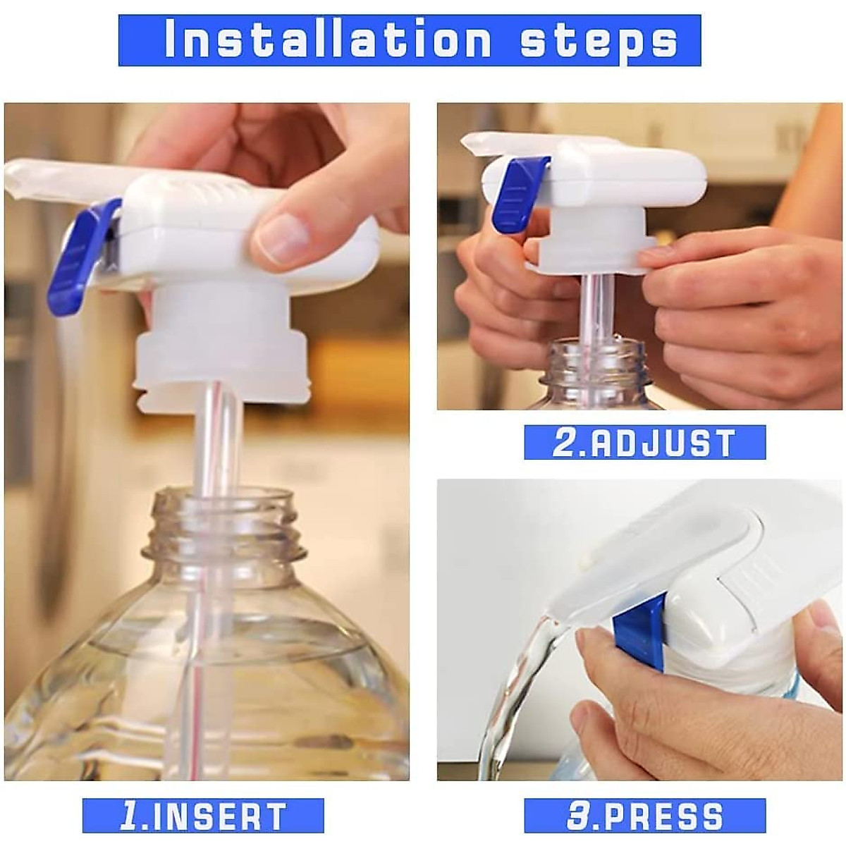 Drink Dispenser for Fridge Gallon - Kids tap automatic dispenser, milk pump for gallon,milk dispenser,Easy to Use Drink Dispenser, for Drinks, Juice, and Beverages - Prevent Overflowinge 2 pack