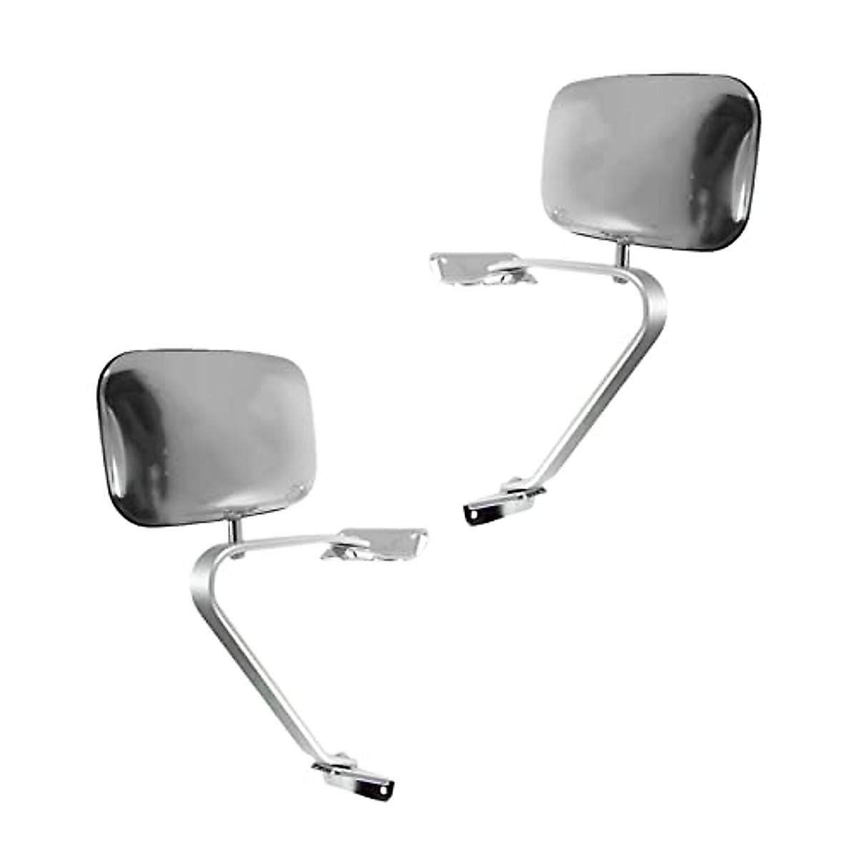 Side View Manual Mirrors Stainless Steel Pair Set for Ford F-Series Pickup Truck