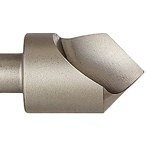 KEO 53109 High-Speed Steel Single-End Countersink, Uncoated (Bright) Finish, Single Flute, 90 Degree Point Angle, Round Shank, 1/2" Shank Diameter, 1" Body Diameter
