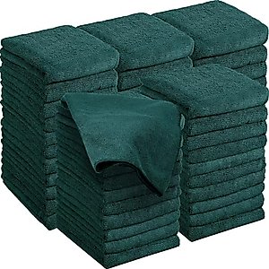 36 Packs of Bleach Proof Towels Microfiber Absorbent Salon Towels Bleach Resistant Salon Hand Towels for Gym, Bath, Spa, Shaving, Shampoo, Home Hair Drying, 16 x 28 Inches (Dark Green)
