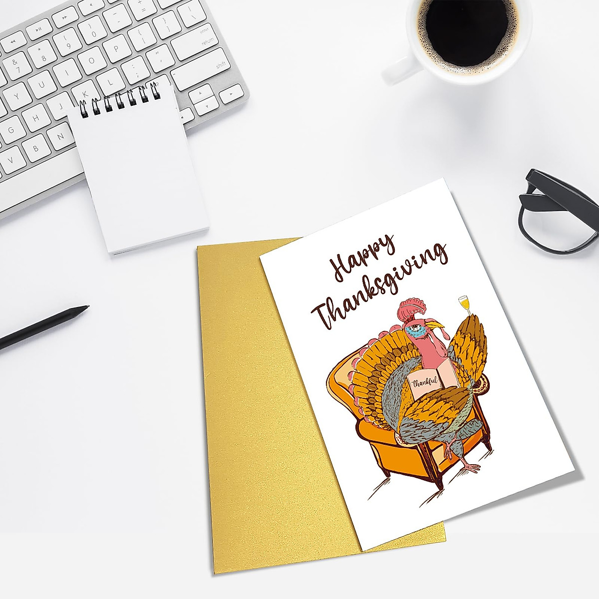 Funny Thanksgiving Turkey Card for Women Men, Hilarious Fall Seasons Card, Happy Thanksgiving Card for Family Friend, Thankful Holiday Card