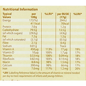 Heinz Farley's Rusks, Original Flavor, 300g Boxes (Pack of 6)