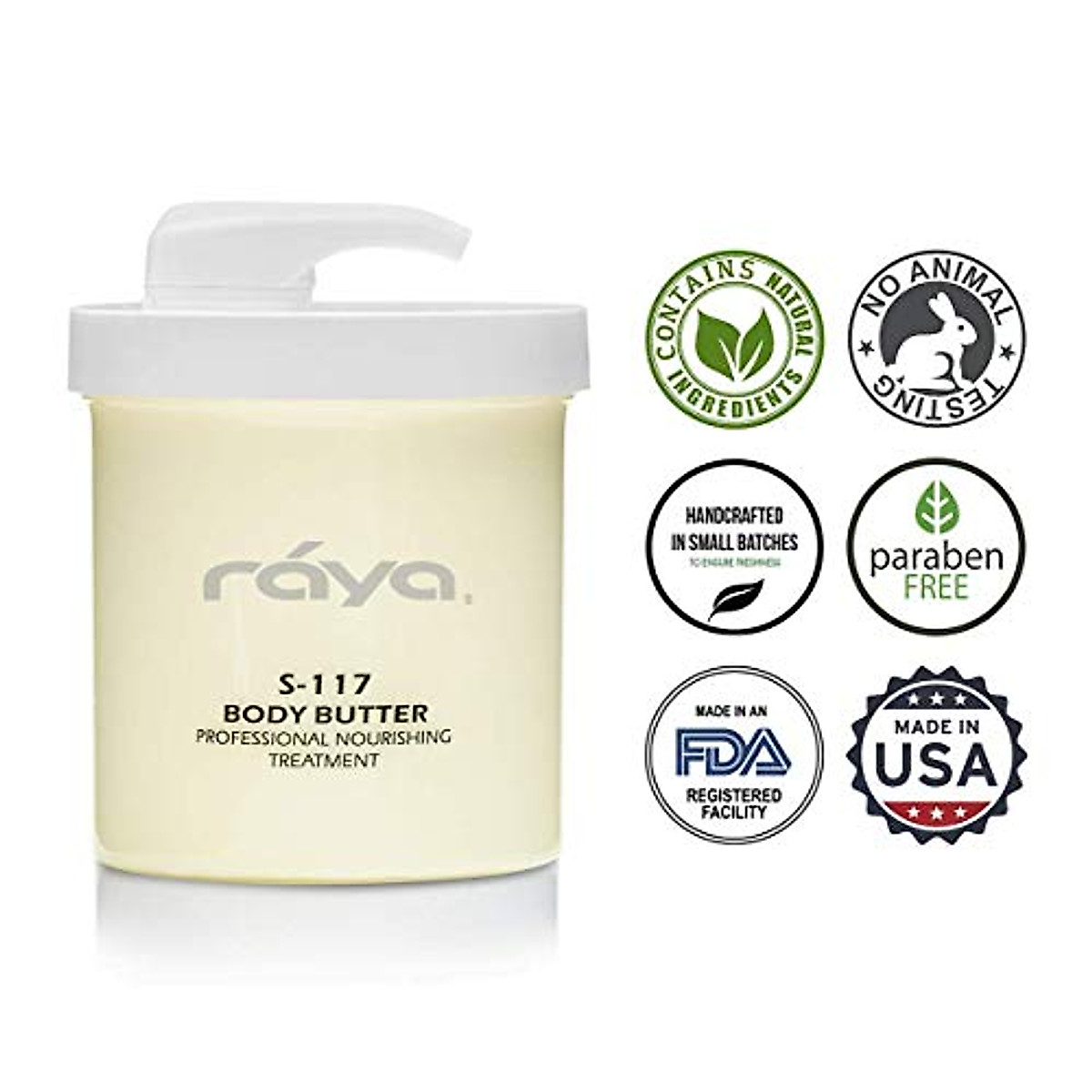 Raya Body Butter Thick Body Moisturizer for Dry, Cracked Hands and Feet, Can Be Used as a Luxurious Massage Cream, Great for All Skin Types