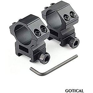 GOTICAL Ruger 10/22 and 3/8" Tactical 4x32 Compact Scope Rangefinder Reticle Hunting Riflescopes Cross-Hair Reticle and Ruger 10/22 Weaver and 3/8" Predrilled Receiver