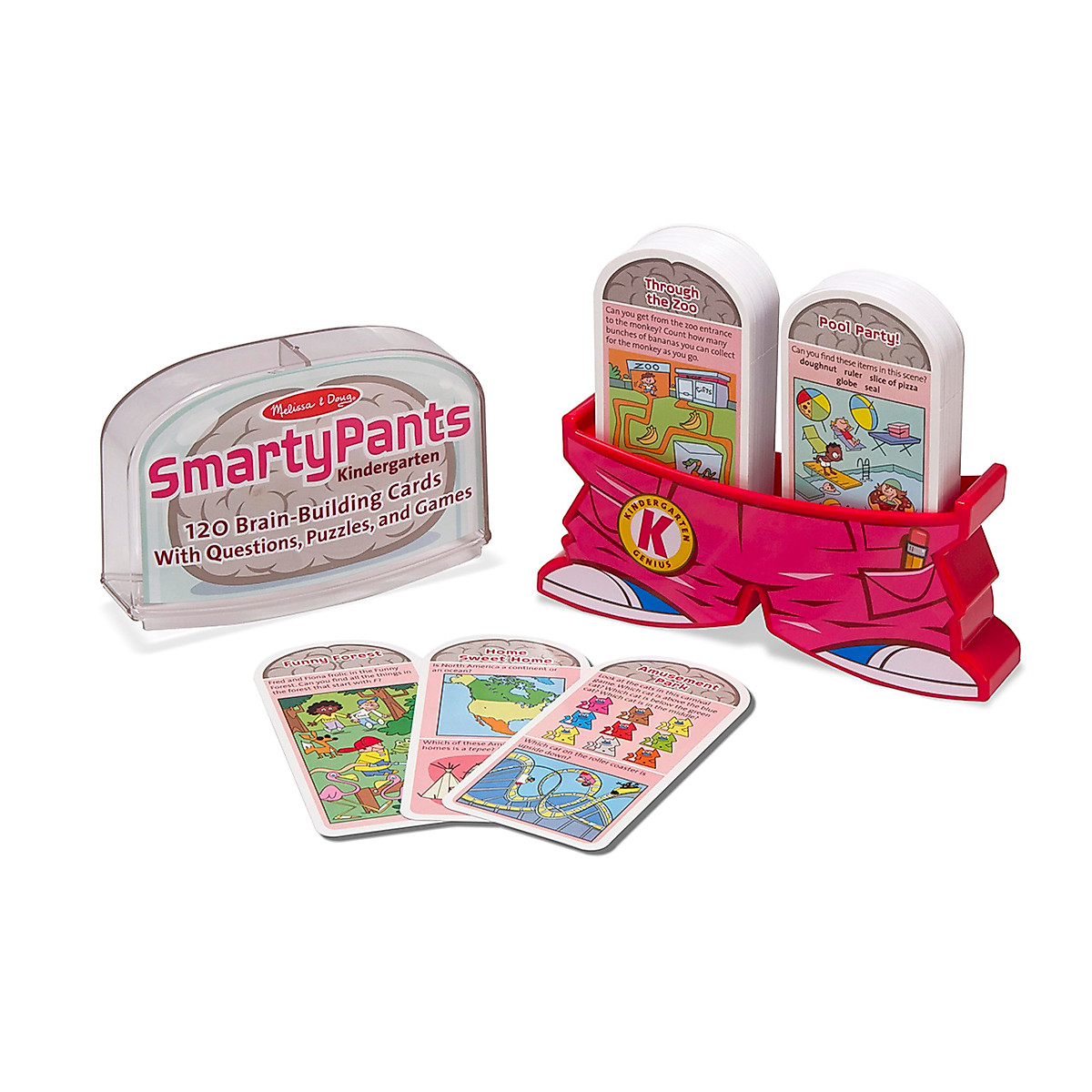 Melissa & Doug Smarty Pants Kindergarten Card Set - 120 Educational, Brain-Building Questions, Puzzles, and Games