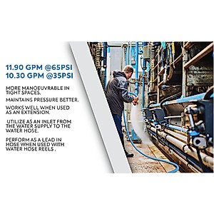 AG-LITE BSAL5806 5/8" x 06' Hot/Cold Water Rubber Garden Hose, 100% Rubber, Ultra-Light, Super Strong, 500 PSI, 50F to 190F Degrees, High Strength Polyester Braided