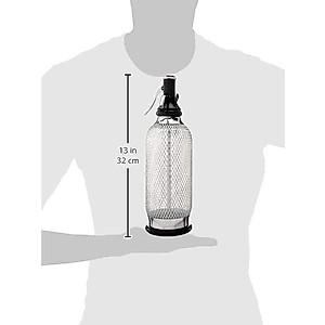 iSi North America Soda Siphon Classic Mesh Sodamaker for Making Carbonating Beverages, 1 Quart, Stainless Steel