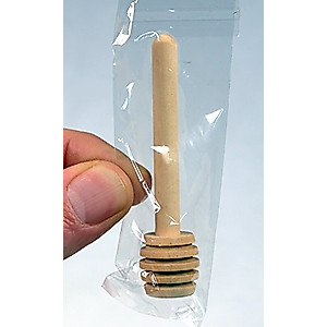 Creative Hobbies® 24 Pack of Mini 3 Inch Wood Honey Dipper Sticks, Server for Honey Jar Dispense Drizzle Honey, Wedding Party Favors