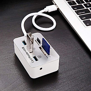 Garrulax USB C Hub,7 in 1 USB 3.0 Hub Splitter with Type C 3 Ports USB Type C HUB SD/TF Card Reader USB 3.1 Adapter for MacBook/Computer