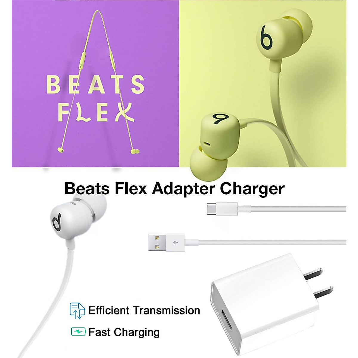 60in USB C Charger Cable for Beats Solo 4,Beats Pill 2024, Studio Buds +, Studio Pro (x Kim Kardashian), Beats Flex,Fit Pro, Wireless Earbuds Headphone Speakers Power Charging Block Cord Accessories