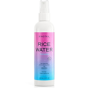 Fermented Rice Water Hair Mist for Hair Growth (8 oz) with Biotin and Lavender for Thicker and Fuller Looking Hair, Conditioning, Moisturizing, pH Balanced