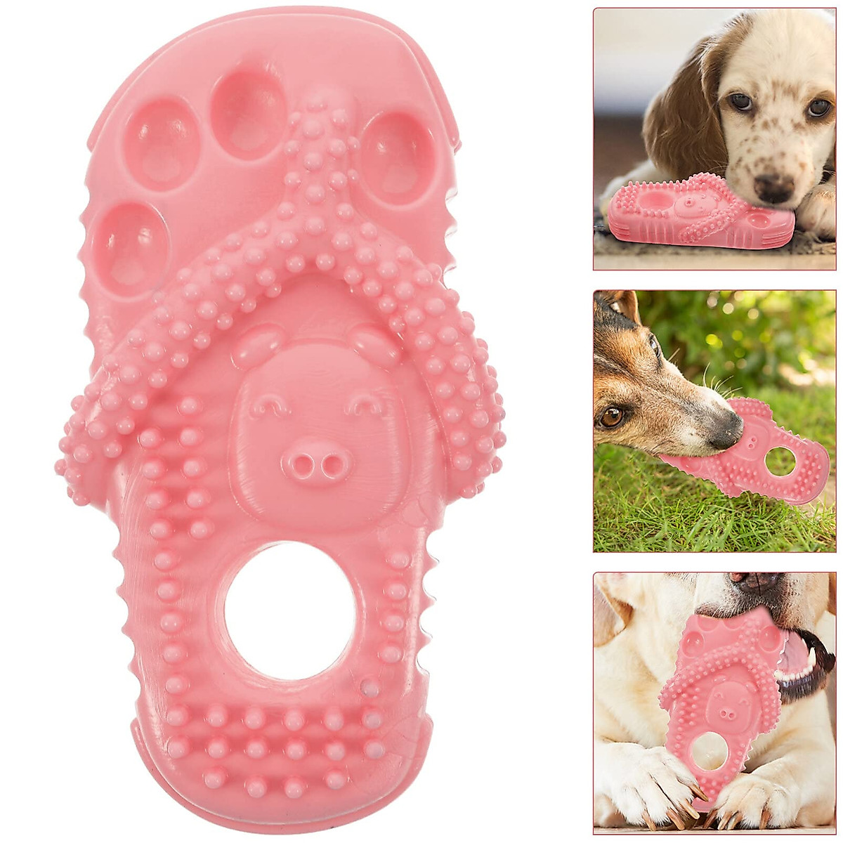 POPETPOP Dog Chew Slipper Shoe Shaped for Teething Puppies Molar Teeth Cleaning Chew Activity