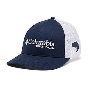 Columbia Unisex PFG Mesh Ball Cap, Collegiate Navy, S/M