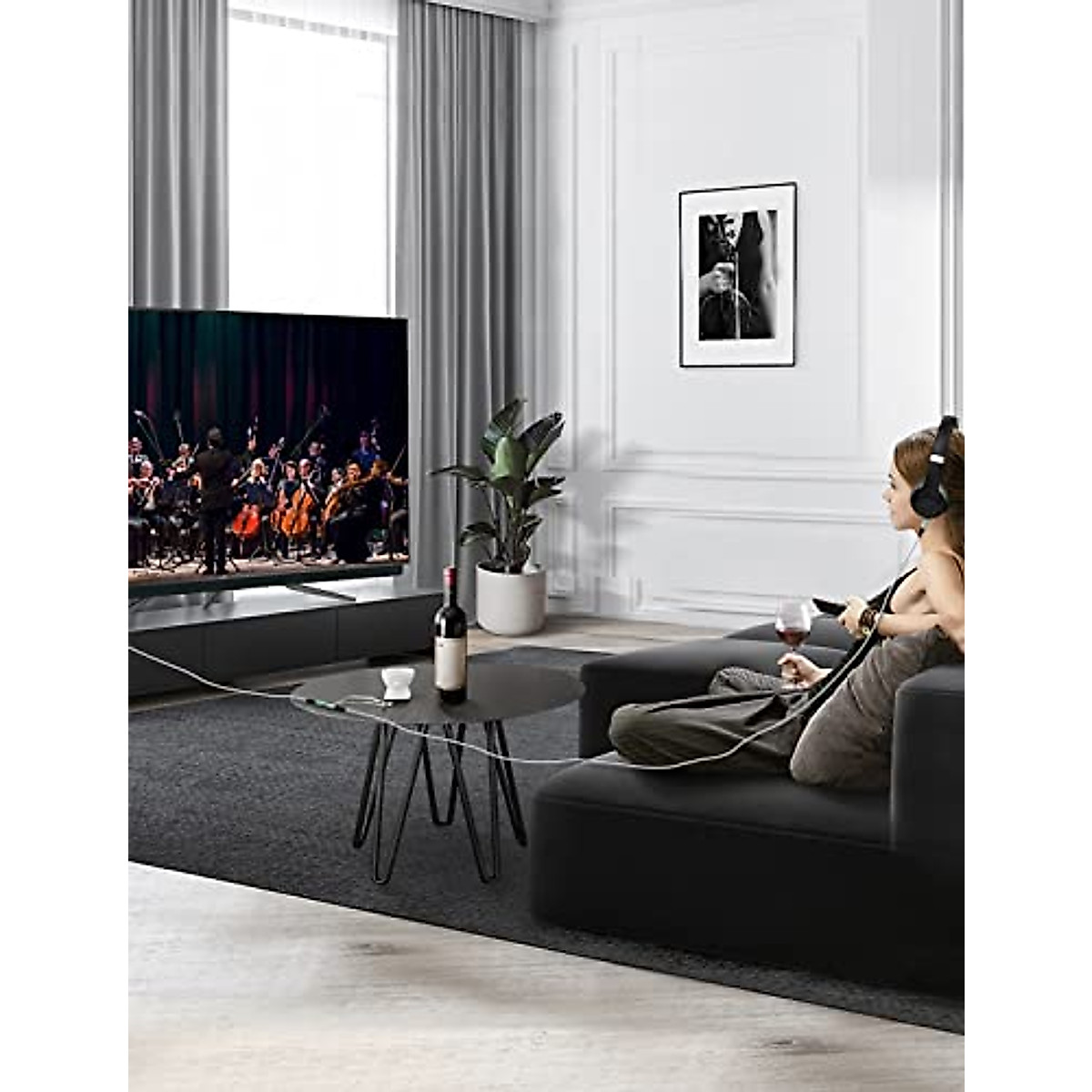 RAWAUX Headphone Extension Cable 3.5mm Male to Female Stereo Audio Cable 24K-Gold Plated Nylon Braided Earphone Extension Adapter Aux Extender Cord for Tablet, Laptop,Phones,Media Players (6.6ft/2m)