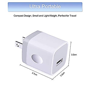 USB Wall Charger Micro USB Cable,4Kit Charging Block USB Charger Cube Plug with Android Micro Cord Cable Compatible Samsung Galaxy S7 Edge A10 A6 M10 J7 J8 S6 S5 Note 5 4, LG, HTC, Moto, Android Phone