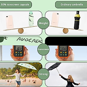 Unaone Mini Umbrella, Lightweight Portable Travel Umbrella with Case, Small Compact Sun and Rain Umbrellas UV Protection for Women and Men