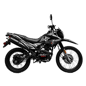 HHH New XHawk ENDURO 250cc Dirt Bike Motorcycle RPS Dual Sports Bike Dirtbike Enduro Bike Adult Motorcycle Bike 250cc 5 Speed Manual Clutch STREET Scooter - Color Black