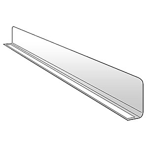Clear Plastic Shelf Divider 1" H x 17-9/16" L with Adhesive Mount by ClipStrip