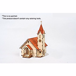 Desktop Wooden Model Kit Western Church ll / YG630