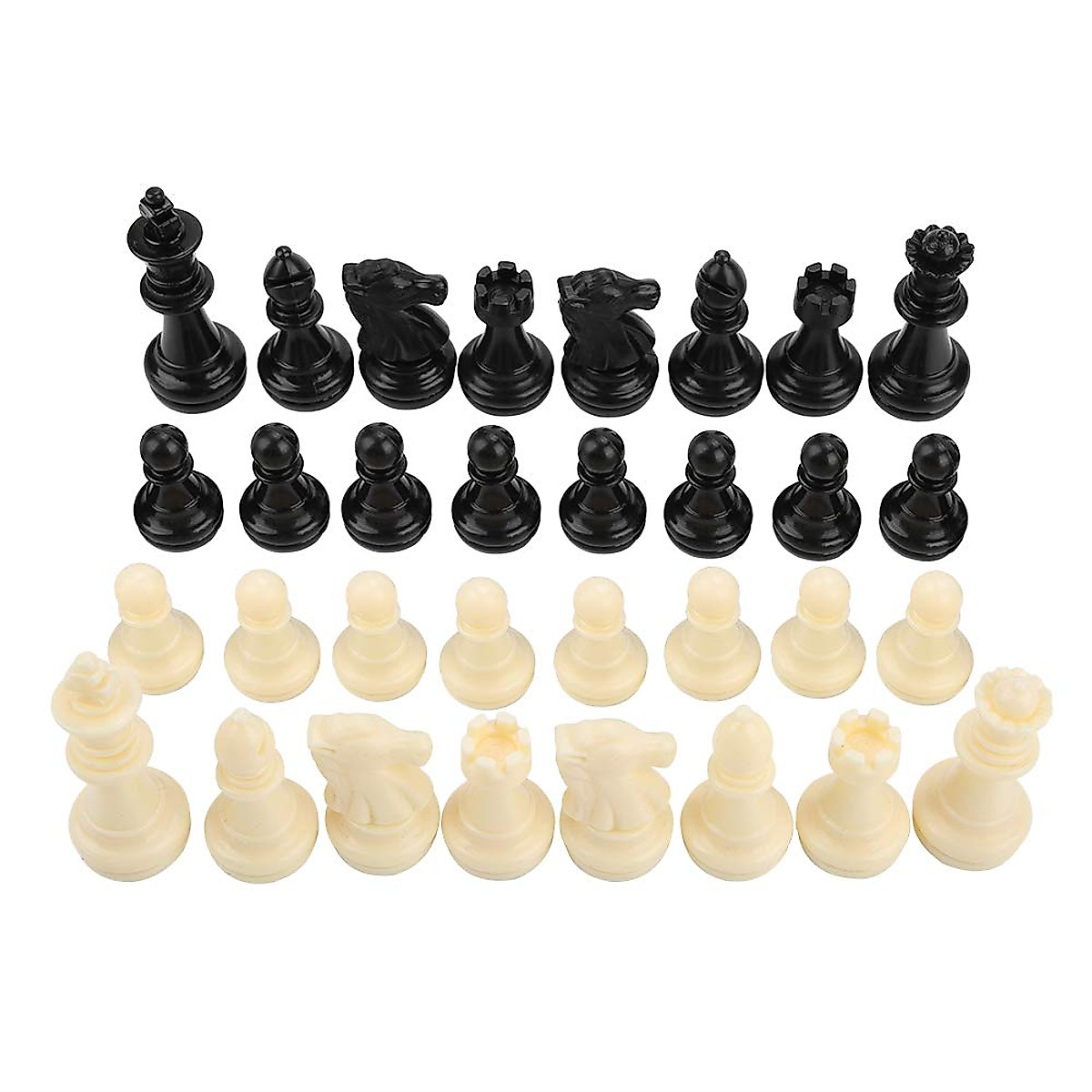 Chess Pieces, 32Pcs Plastic Magnetic Chess Game Pawns Figurine Pieces for Missing Piece Replacement
