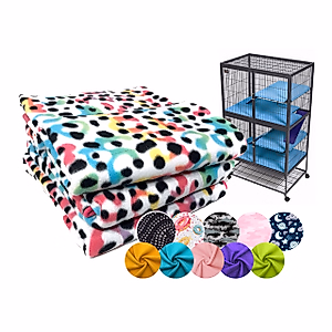 Customizable 7-piece Cage Liner Set for Midwest Double Critter/Ferret Nation | Rats, Sugar Gliders, Ferrets, Chinchillas