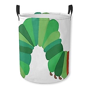 Storage Basket,The Very Hungry Caterpillar,Collapsible Large Laundry Hamper with Handles for Home Office 17.32"X13.58"