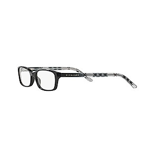 BURBERRY BE 2073 3164 Black Plastic Rectangle Eyeglasses 53mm