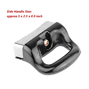 renvena Replacement Handle Pair for Pan Pot/Dutch Ovens (2Pcs Handle 4Pcs Screw) Black One Size A