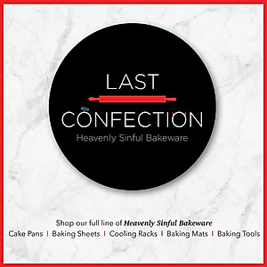 Last Confection Silicone Baking Mat - Set of 3 Non-Stick Professional Food Safe Tray Pan Liners - 2 Half Sheet (11-5/8" x 16-1/2") 1 Quarter Sheet (8-1/2" x 11-1/2")