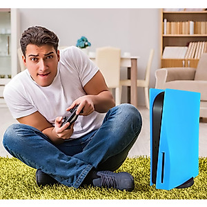 Disc Edition Face Plates Cover Skins Shell Panels for PS5 Console, Accessories for Playstation 5 Protective Replacement Faceplates Dustproof Anti-Scratch (Starlight Blue)