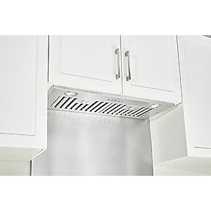 KOBE INX2930SQBF-500-2 Insert Range Hood, 30-Inch, Stainless Steel