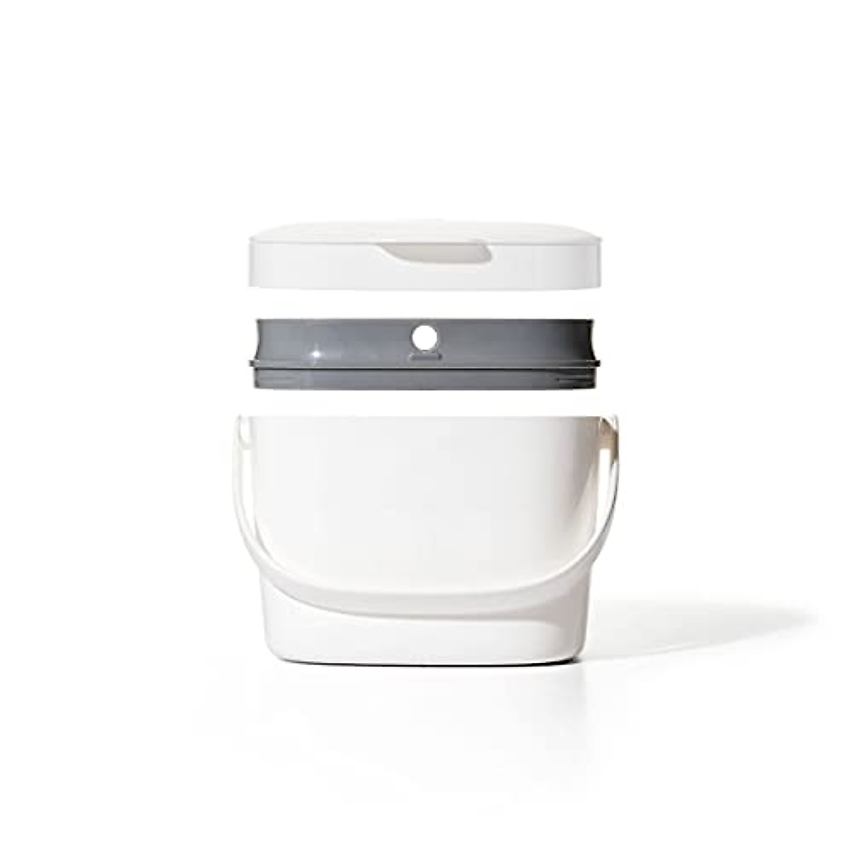 NEW OXO Good Grips Easy-Clean Compost Bin, White, 1.75 GAL/6.62 L