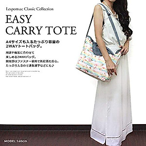 LeSportsac Plumeria Rainbow HAWAII EXCLUSIVE Easy Carry Tote Crossbody + Top Handle Handbag, Style 2431/Color K879, Tropical Hawaiian Plumeria Flowers, Pastel Watercolors, Hawaii Printed on Pattern