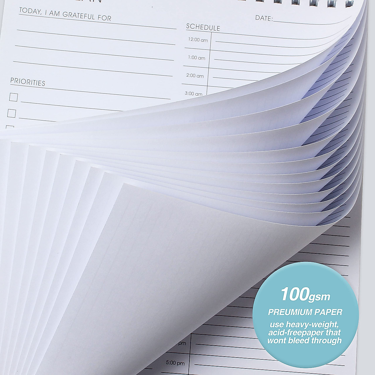 24 Hour Daily Planner - Daily To Do List for Work & Personal Life, Productivity Planner, Everyday Planner, Daily Schedule, 6.5 x 9.8