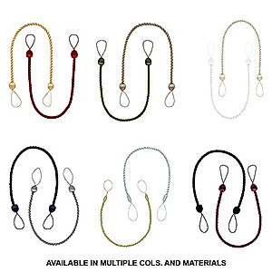 MALANOV Curtain Ropes Tiebacks Tie-Backs, Curtain Handmade Holdbacks, Polyester Curtain Tieback (Green-2Pc)