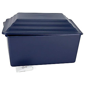 Navy Blue Urn Vault for Ground Burial, Holds One Adult Cremation Urn for Human Ashes, Durable and Secure Cremation Urn Vault for Cemetery Burial