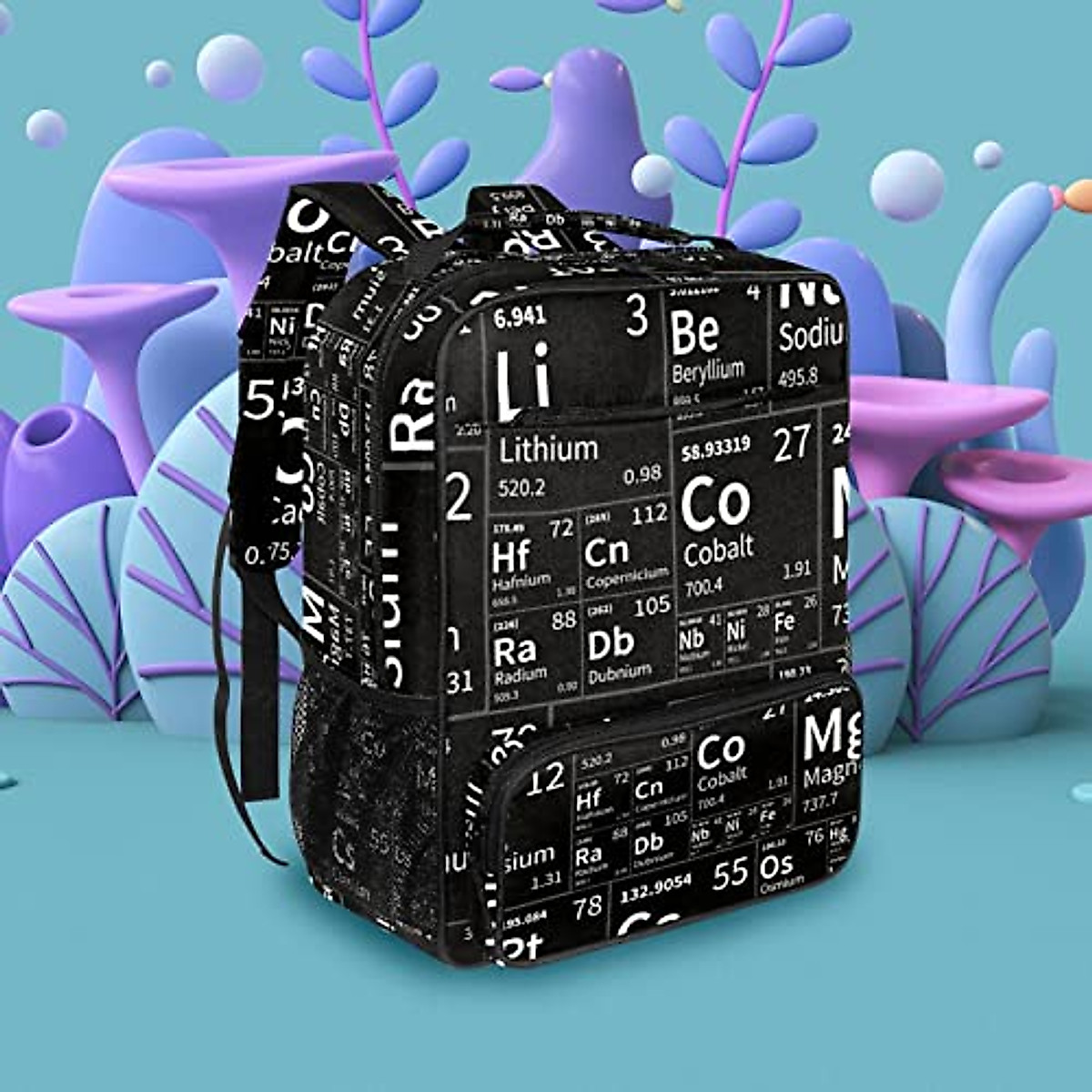 VBFOFBV Lightweight Casual Laptop Backpack for Men and Women, Blackboard Periodic Table of Chemical Elements